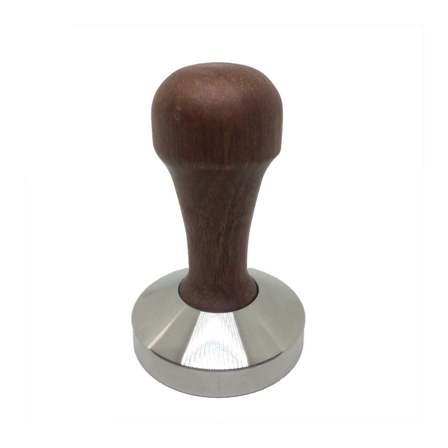 Tamper Kaffia 53mm flat walnut | GourmetKava