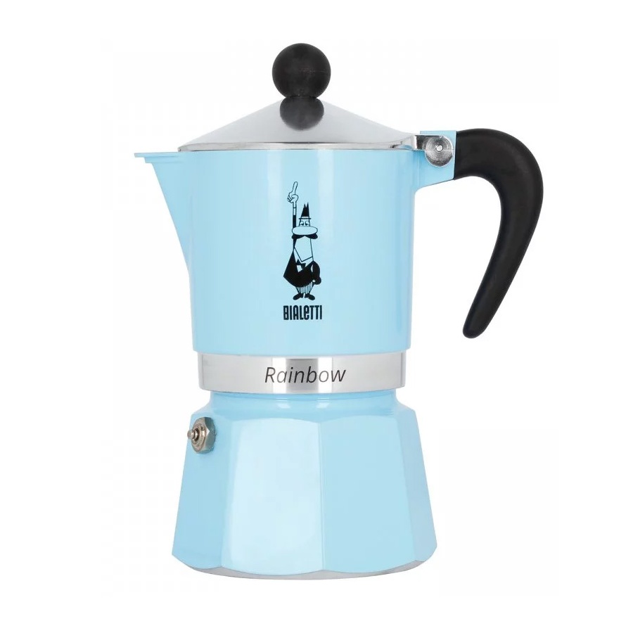 Bialetti Rainbow 3 blue moka pot | GourmetKava