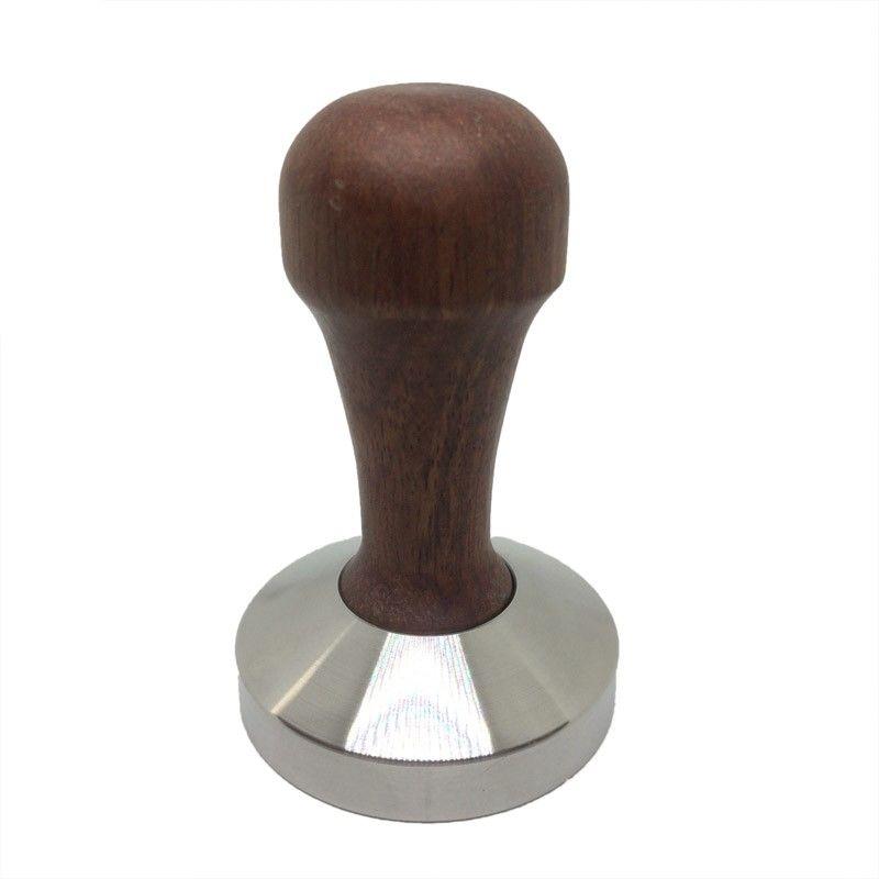 Tamper Kaffia 58mm flat walnut | GourmetKava